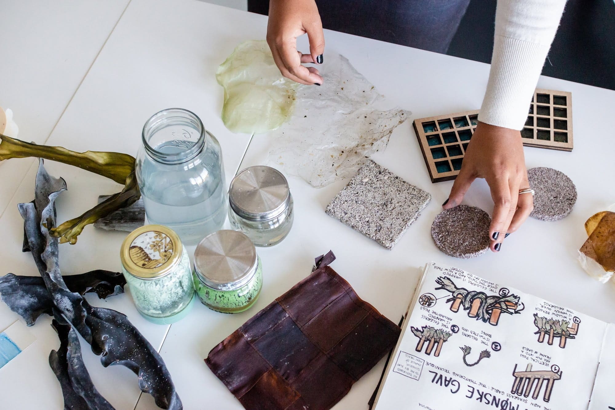 Kathryn Larsen aka the Seaweed Girl, builds houses from seaweed